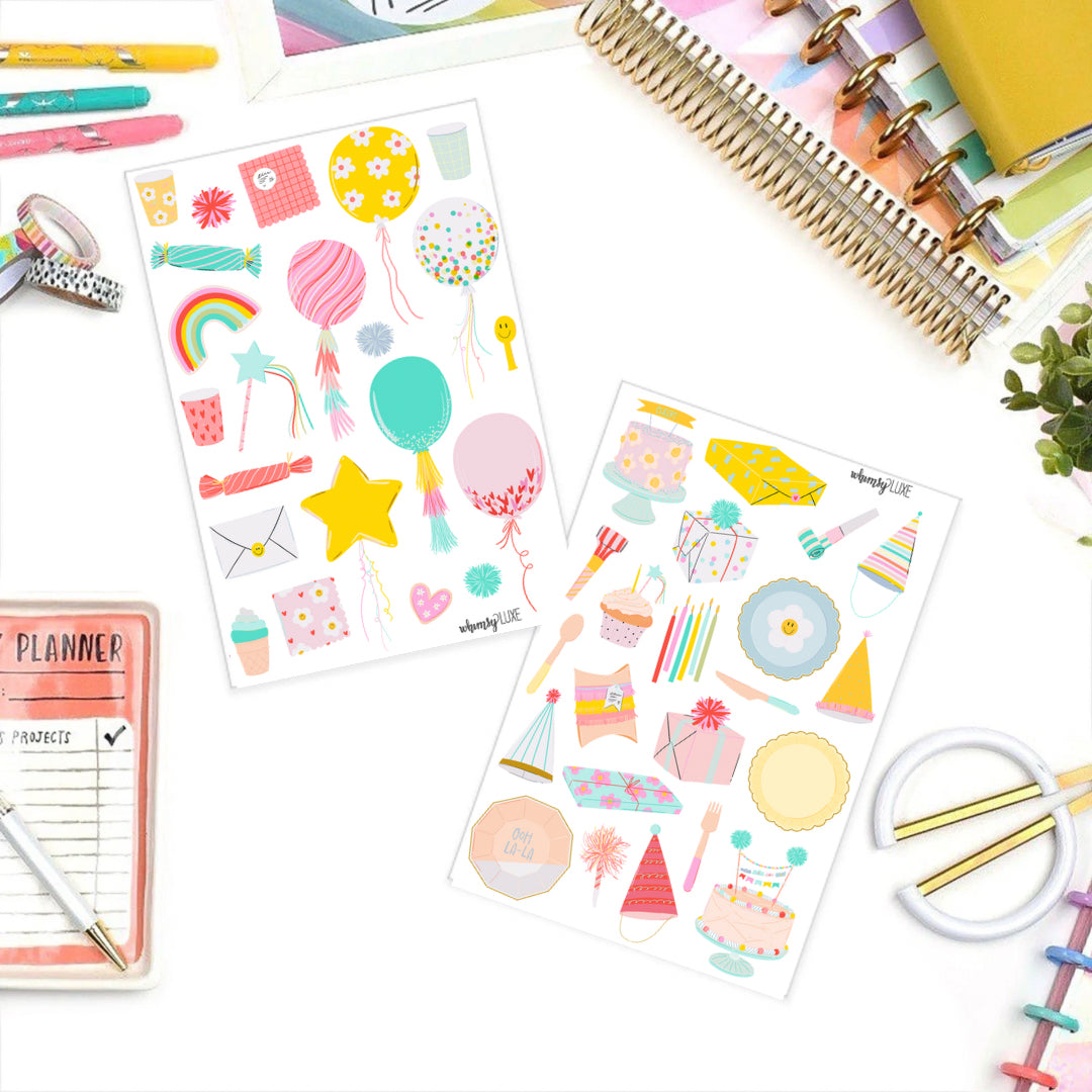 Party Time Sticker Sheets – Whimsyluxe