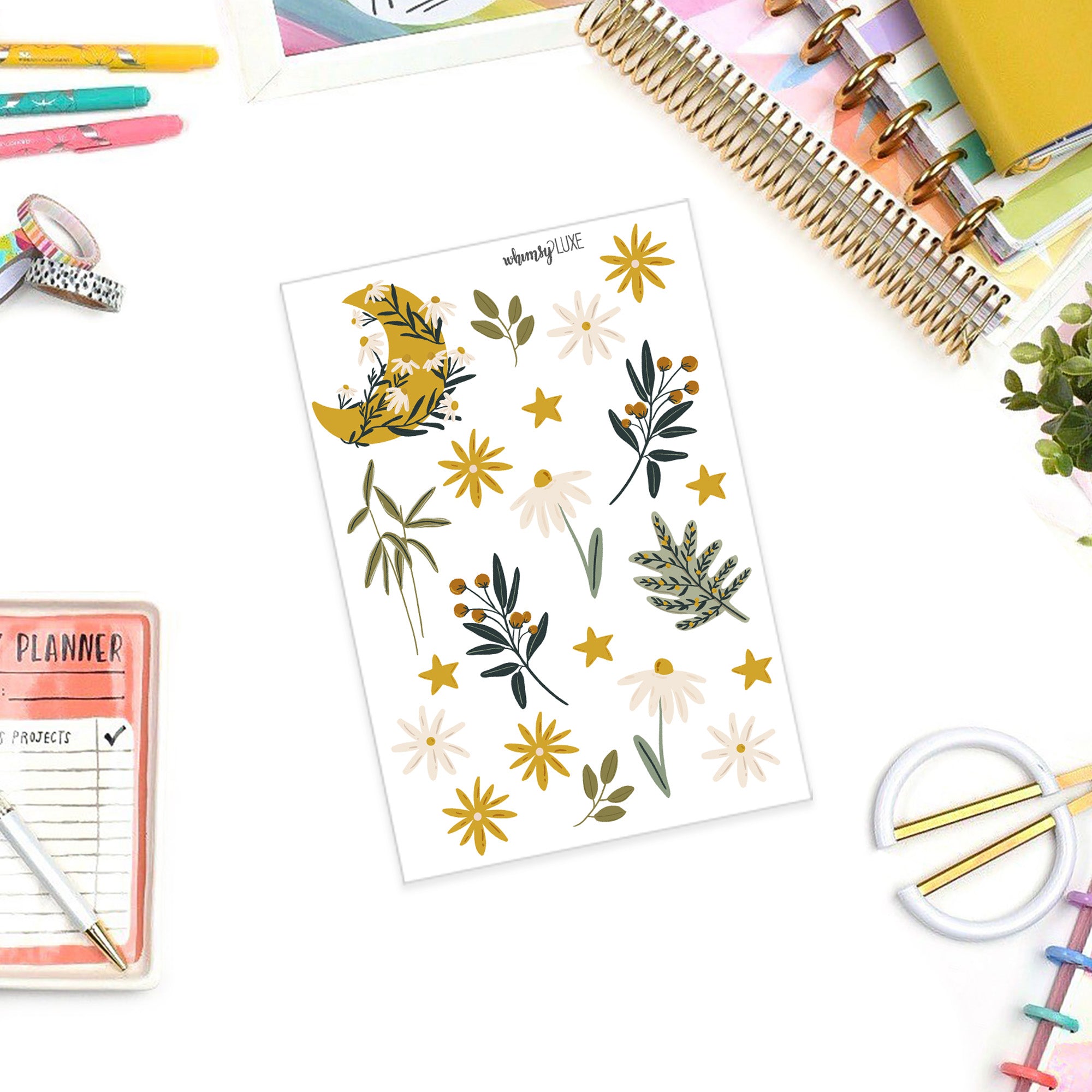 Daisy Moon- Floral Planner Stickers – Whimsyluxe